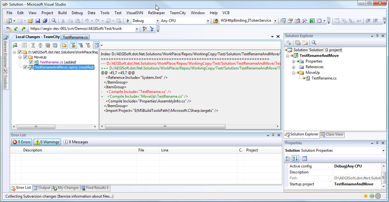 Movingrenaming Files With Resharper Cuts Svn History Of The File